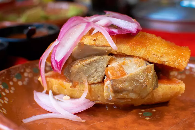 Torta Ahogada Jalisco Guadalajara Mexikó