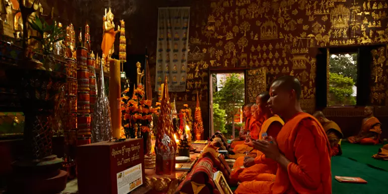 Luang Prabang Tempelen laos Buddha