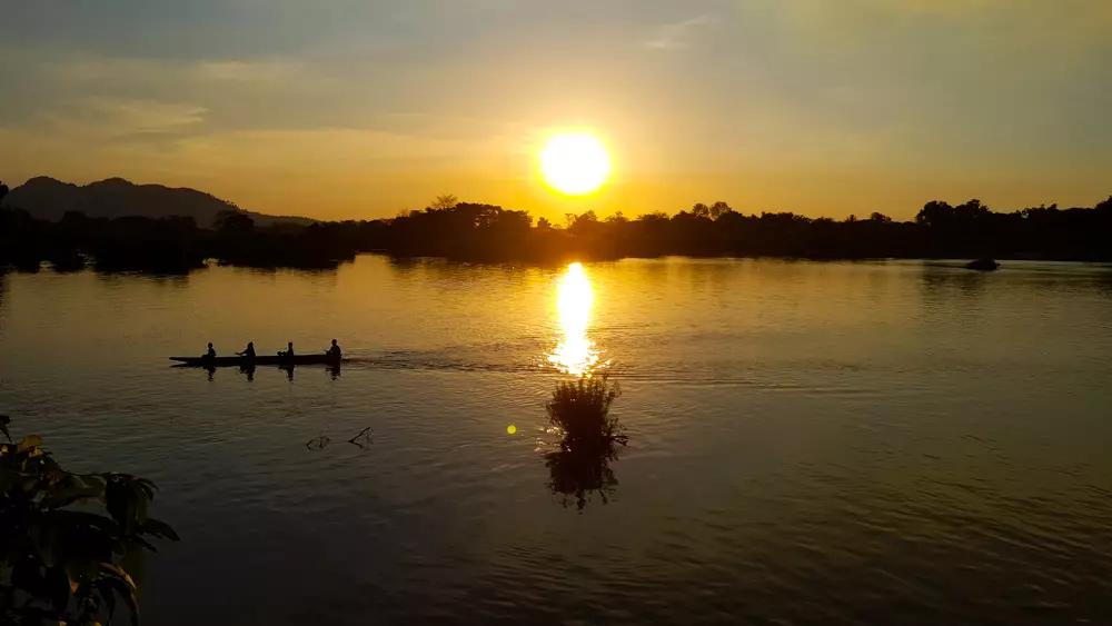 Insulele Si Phan de la sud de Laos.