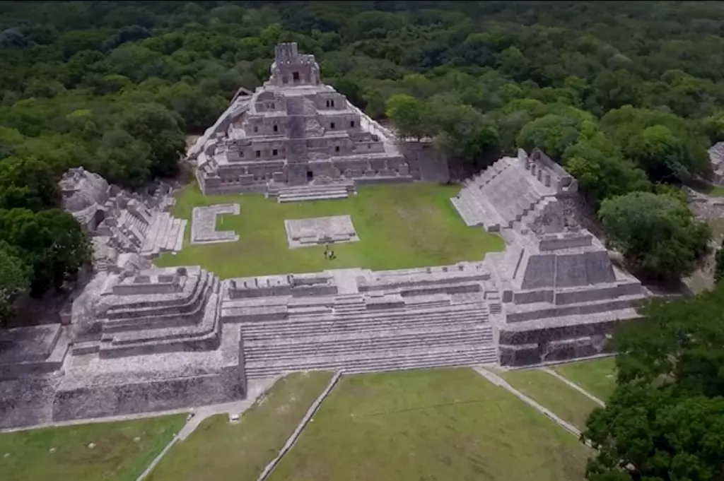 Dies ist die künstliche Insel, die die Mayas gebaut haben