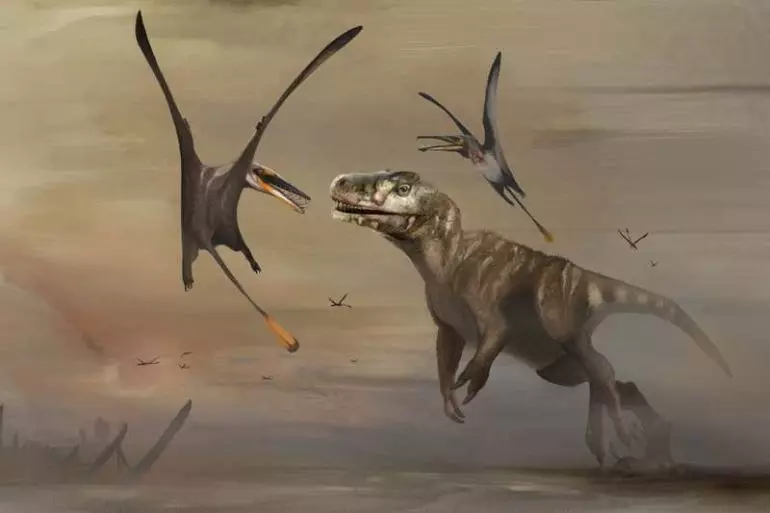 pterosauruksen fossiili