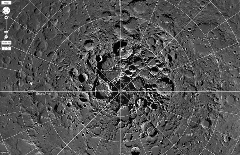 O pólo norte da lua pode receber visitantes