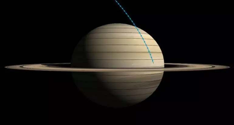 NASA elsendi la lastajn momentojn de Cassini vive