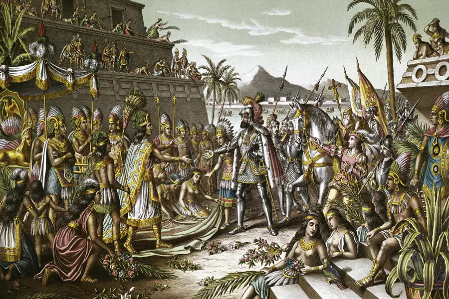 Moctezuma Hernan Cortes