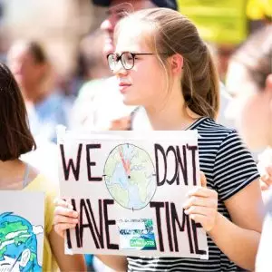 Manifestación contra o cambio climático