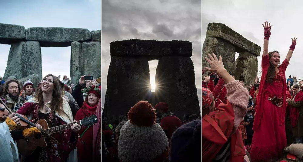 Solstice d'hiver à Stonehenge 2016