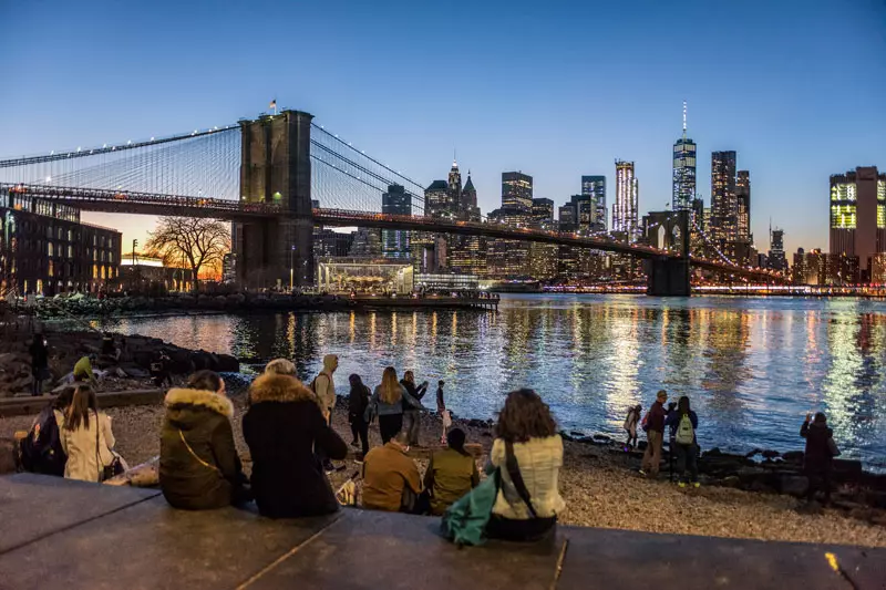 pont de brooklyn hiver