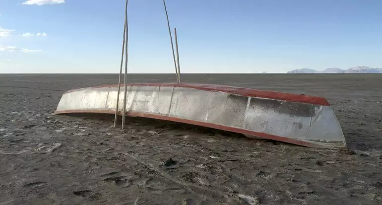 It freze ding barde: Lake Poopó droech op