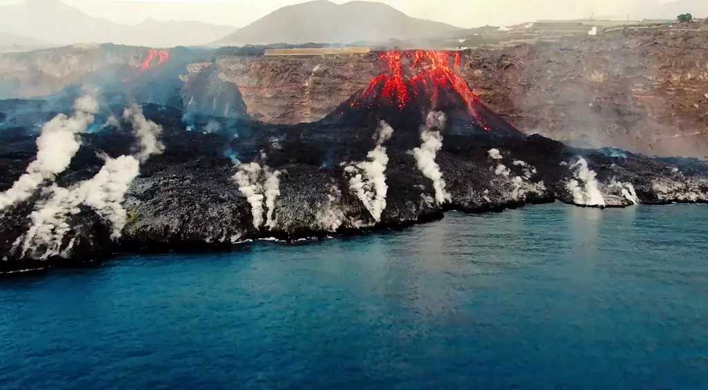 La Palma vulkana sulfura dioksido